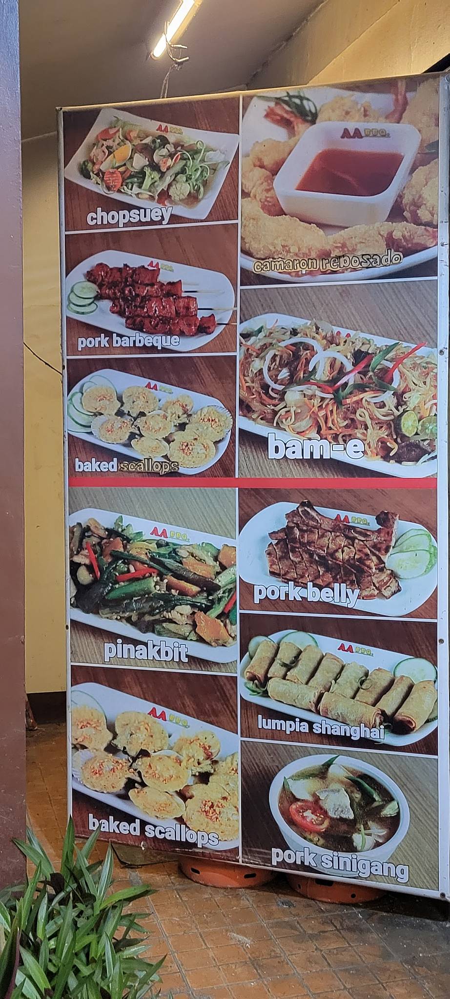 Menu at AA BBQ & Grill, Cebu City, 7VG2+9H7
