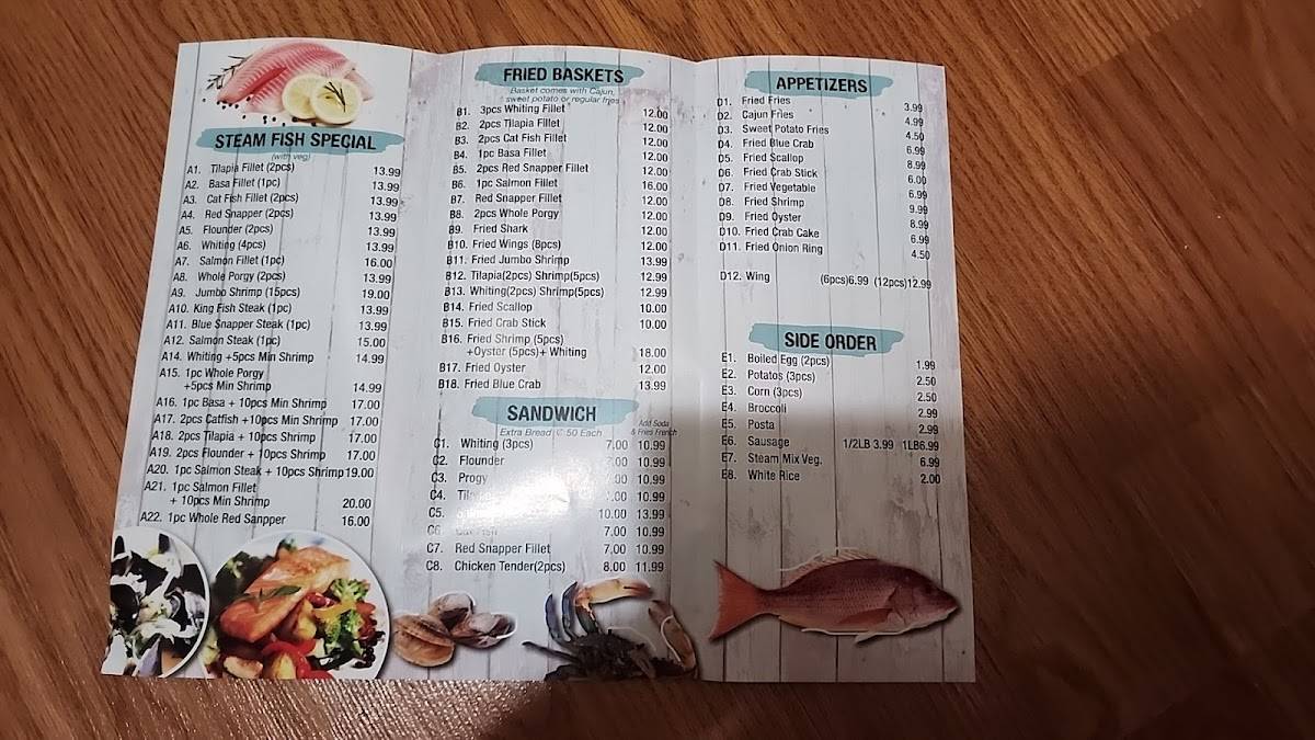Menu at ALASKA CRAB pub & bar, New York City