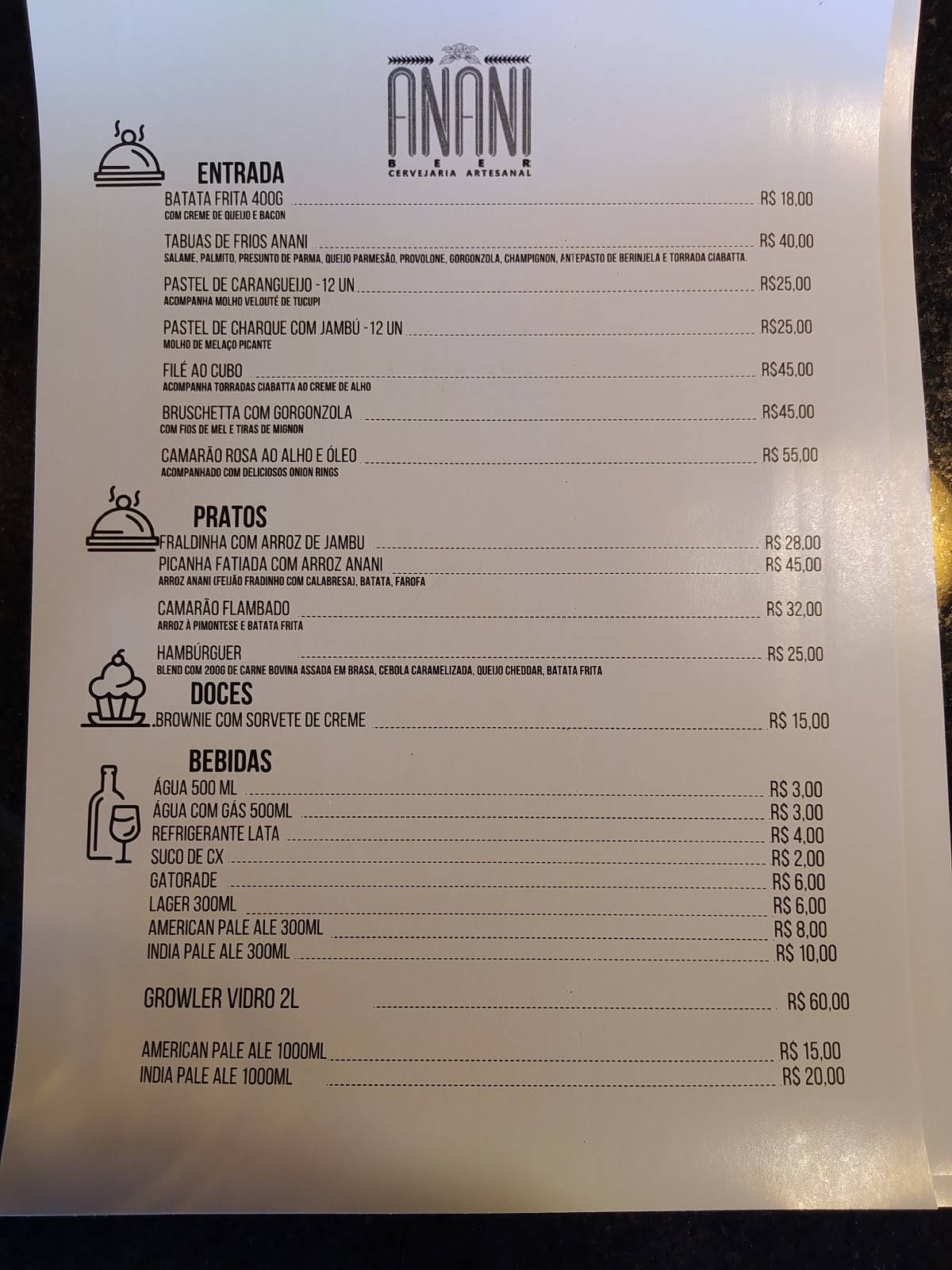 Menu em ANANI BEER restaurante, Ananindeua