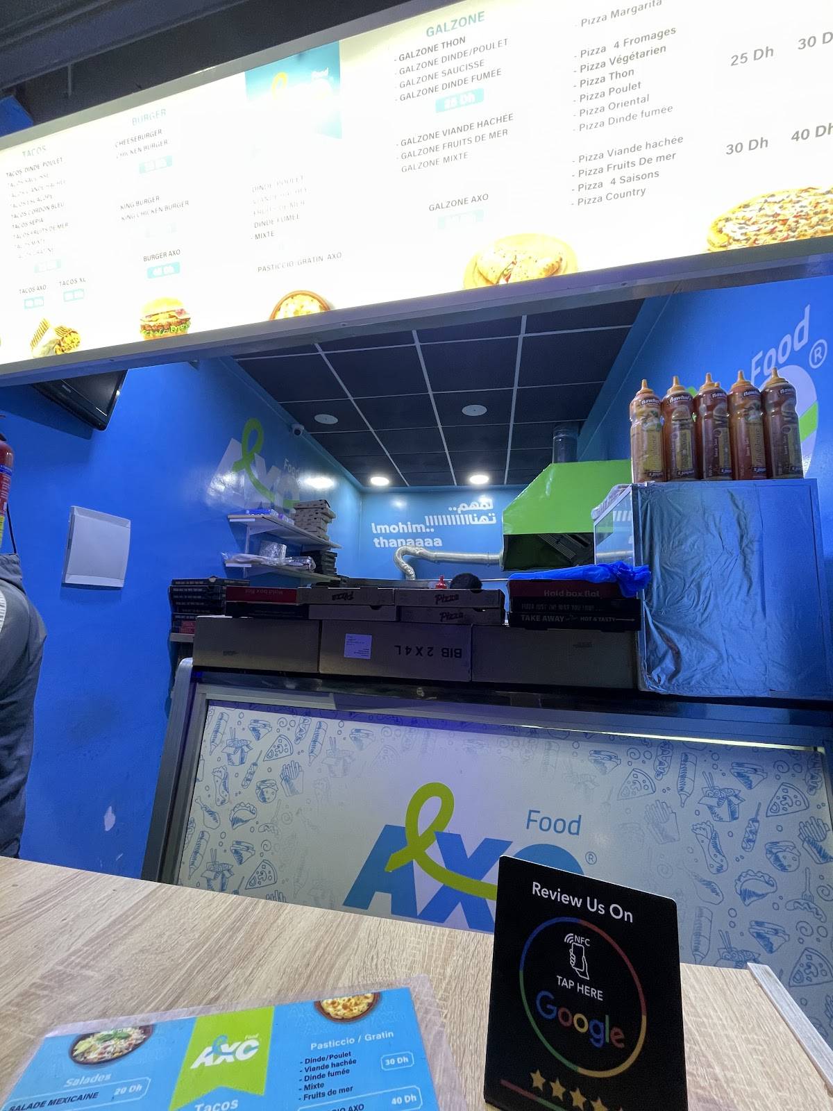 Menu au Axo Food restaurant, Guelmim