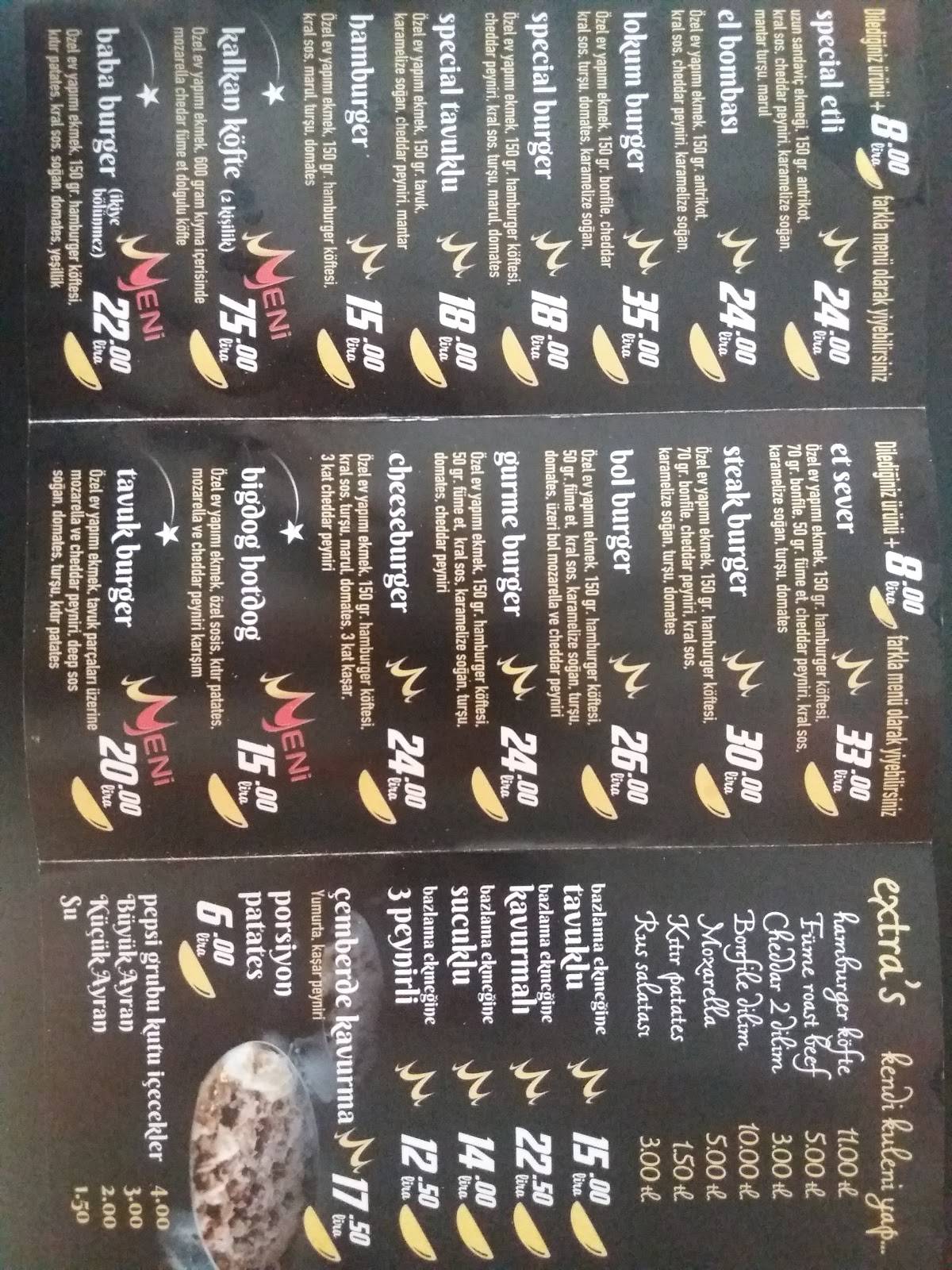 Menu at Abaküs Sandviç & Fast Food Buca, Izmir, Forbes Sk. No:157 A