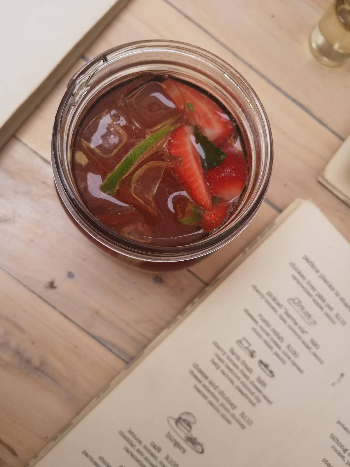 Menu at Afro-Boer cafe, Pretoria