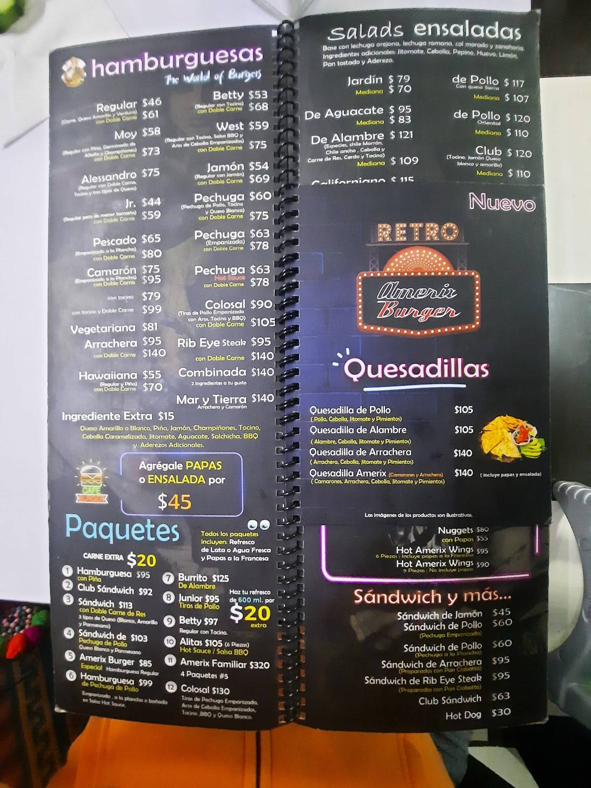 Carta del restaurante Amerix Burger Convención, Aguascalientes, Av ...