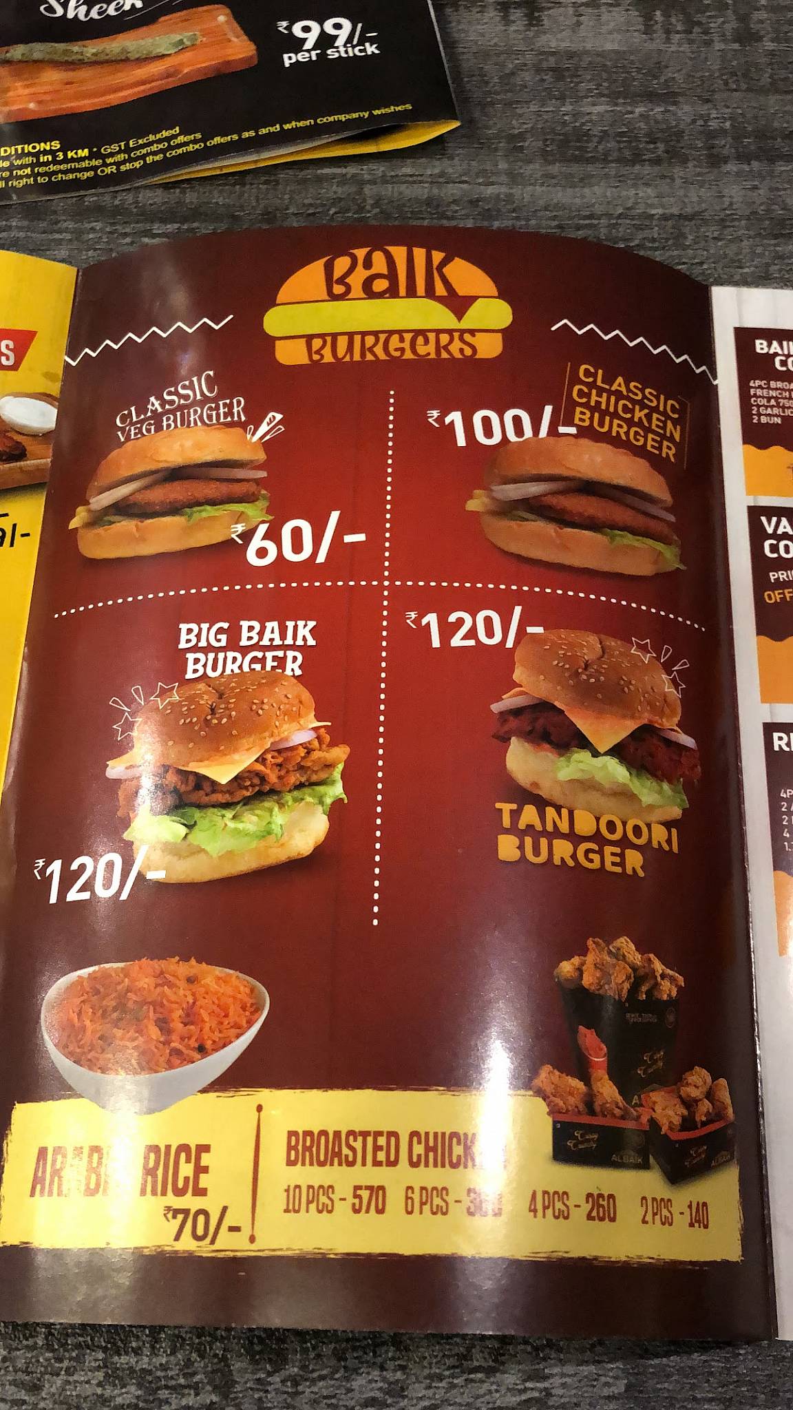 Menu at Al Baik Feasto Express, Thrissur