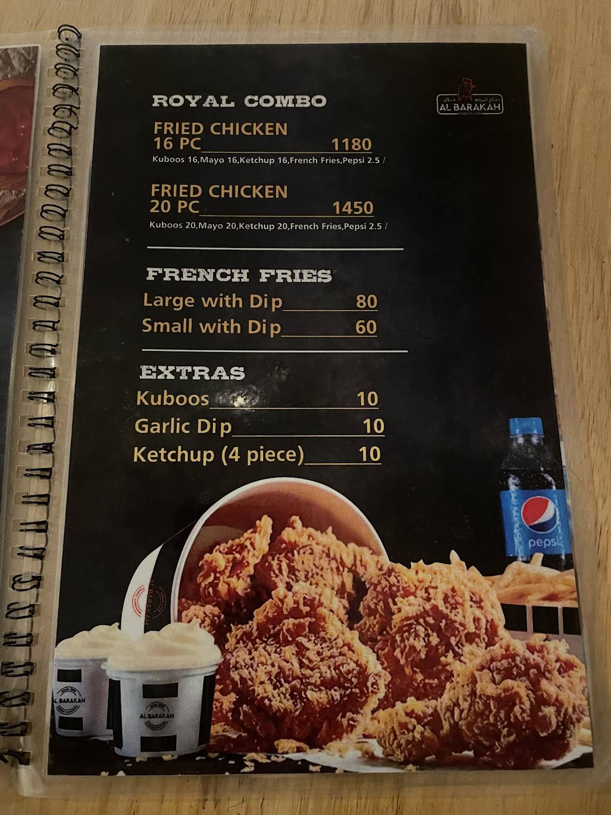 Menu at Al Barakah Fried Chicken, Parappanangadi