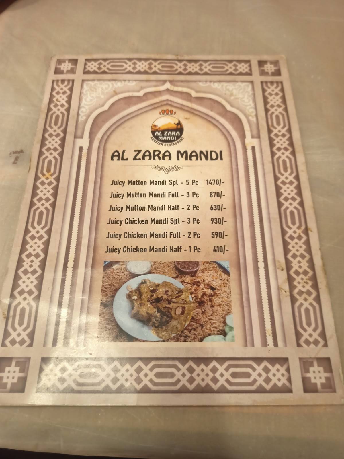 Menu at Al Zara Mandi Arabian Restaurant, Bengaluru, 147