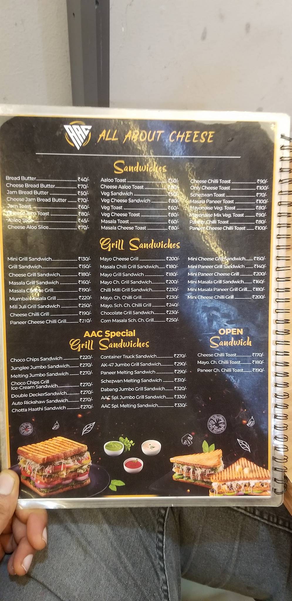 Menu at All About Cheez, Mumbai