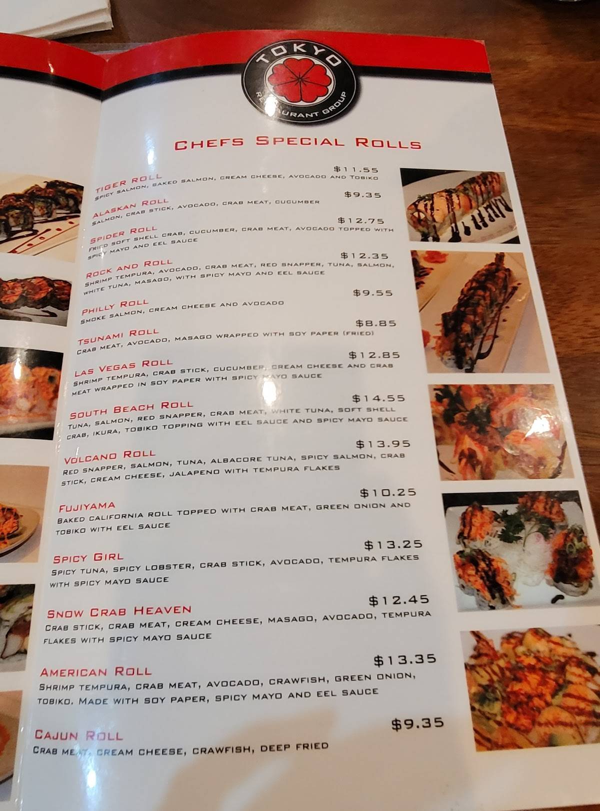 Menu at Tokyo Japanese Steakhouse, Amarillo