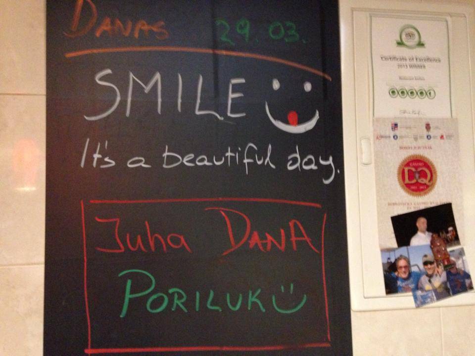 Carta de Amfora Restaurant, Dubrovnik (Ragusa)