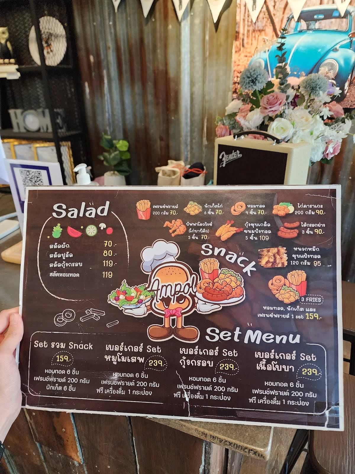 Carta del restaurante Ampol Burger สาขาศรีราชา Hand-Crafted Burger, Si ...