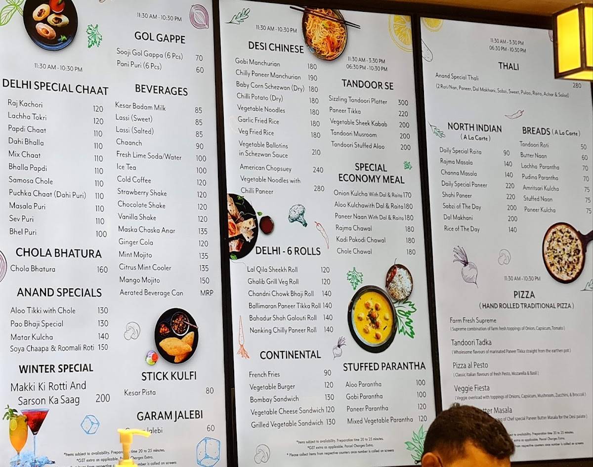 Menu at Anand Sweets & Savouries, Bengaluru, Whitefield Main Rd