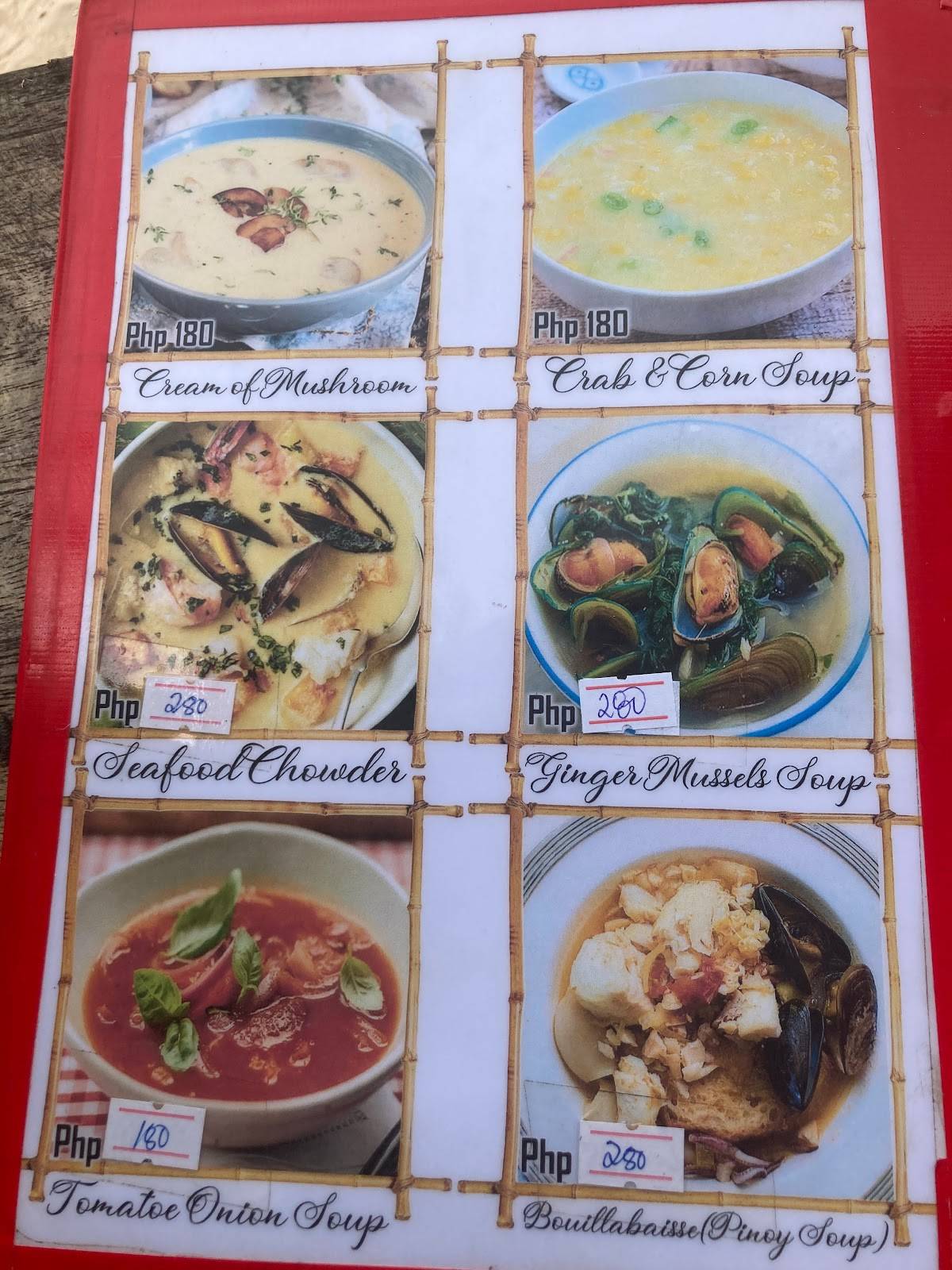 Carta del restaurante Angel Wish, El Nido, Serena St