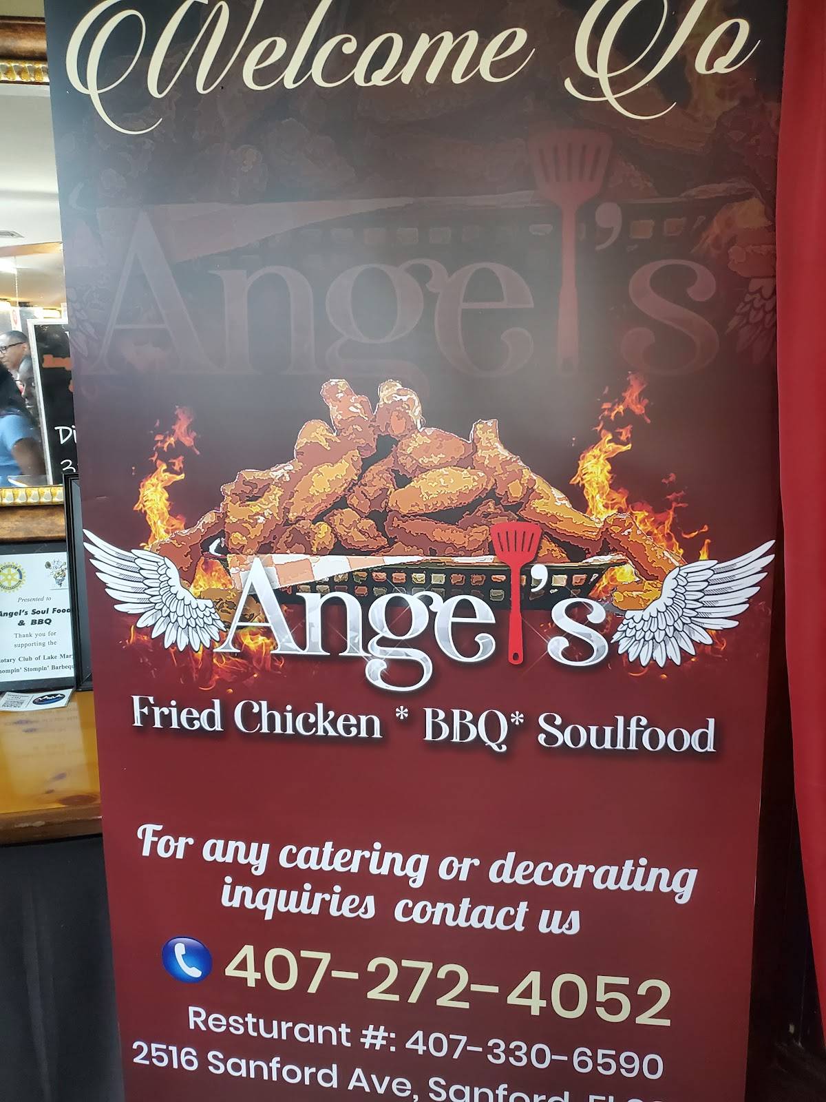 Menu at Angel's Soul food & BBQ, Sanford