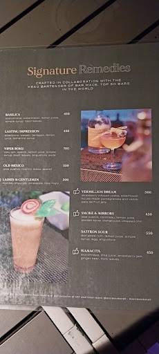 Menu at Antidote pub & bar, Makati