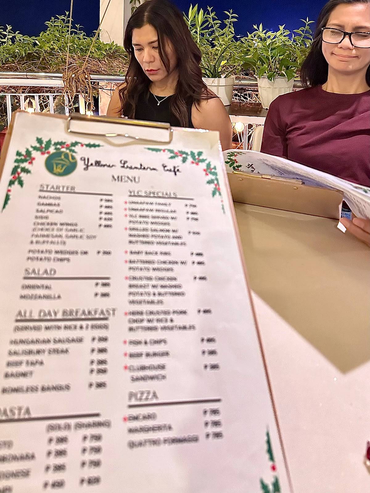 Menu at Yellow Lantern Café cafe, Antipolo, 267 Sumulong Hwy
