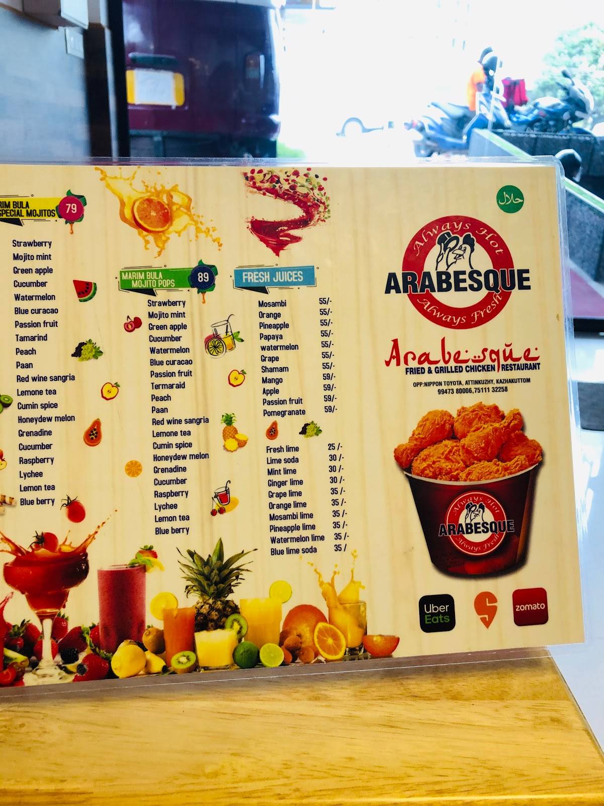 Menu at Arabesque - Fried Chicken Restaurant, Thiruvananthapuram