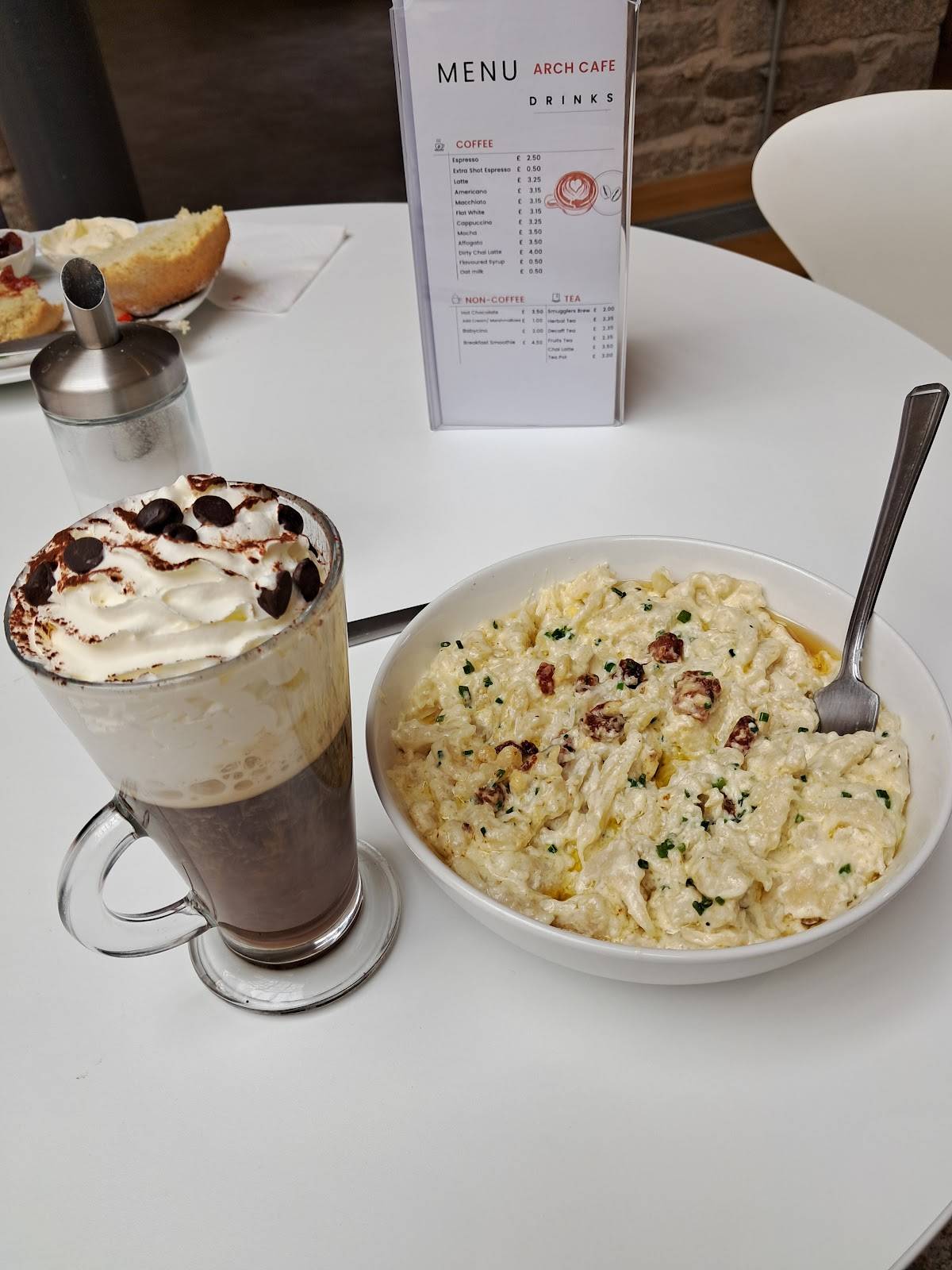 Menu at Arch Cafe at Kresen Kernow, Redruth