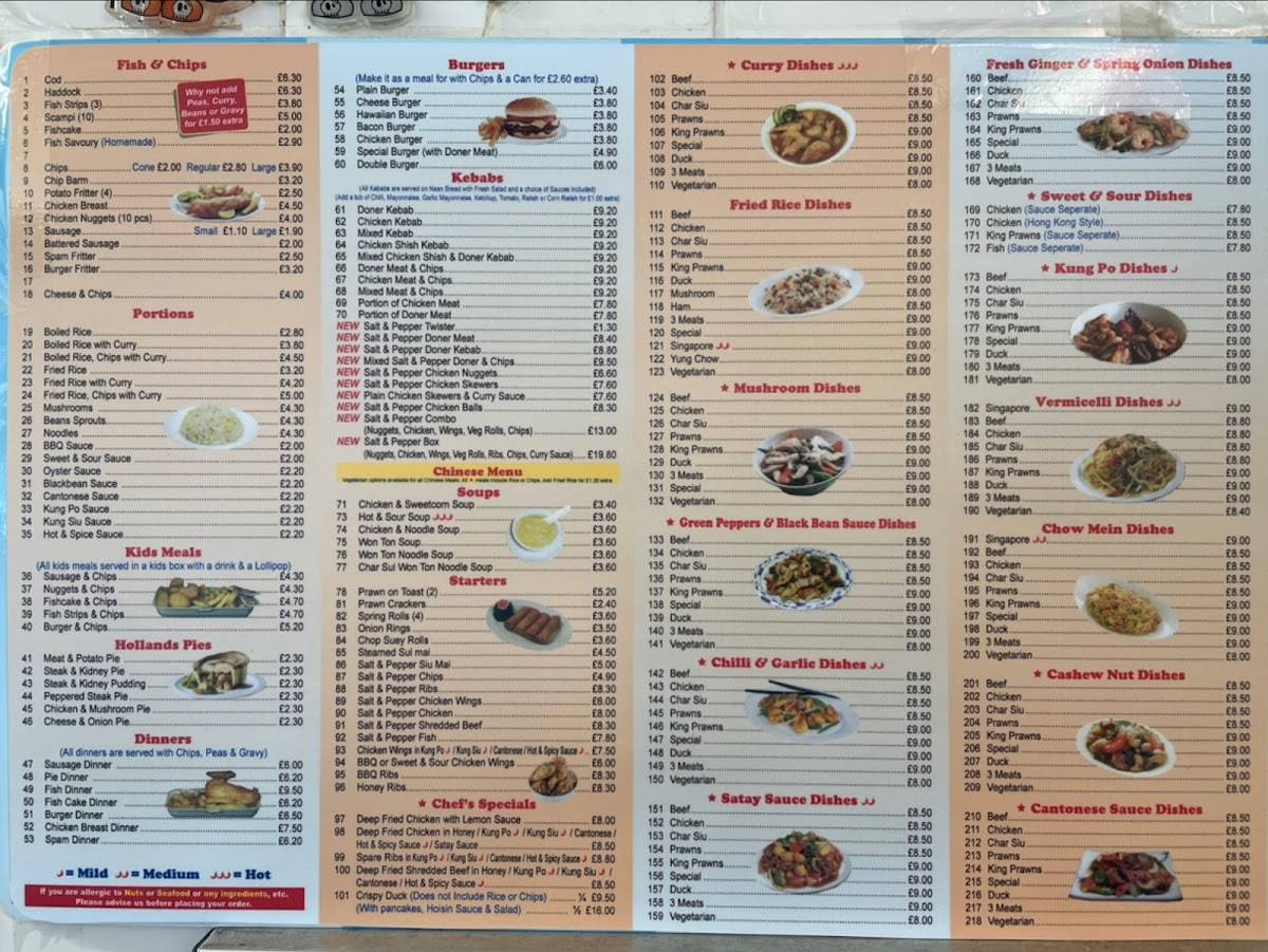 Menu at Ascot Fish Bar, Runcorn, Ascot Ave