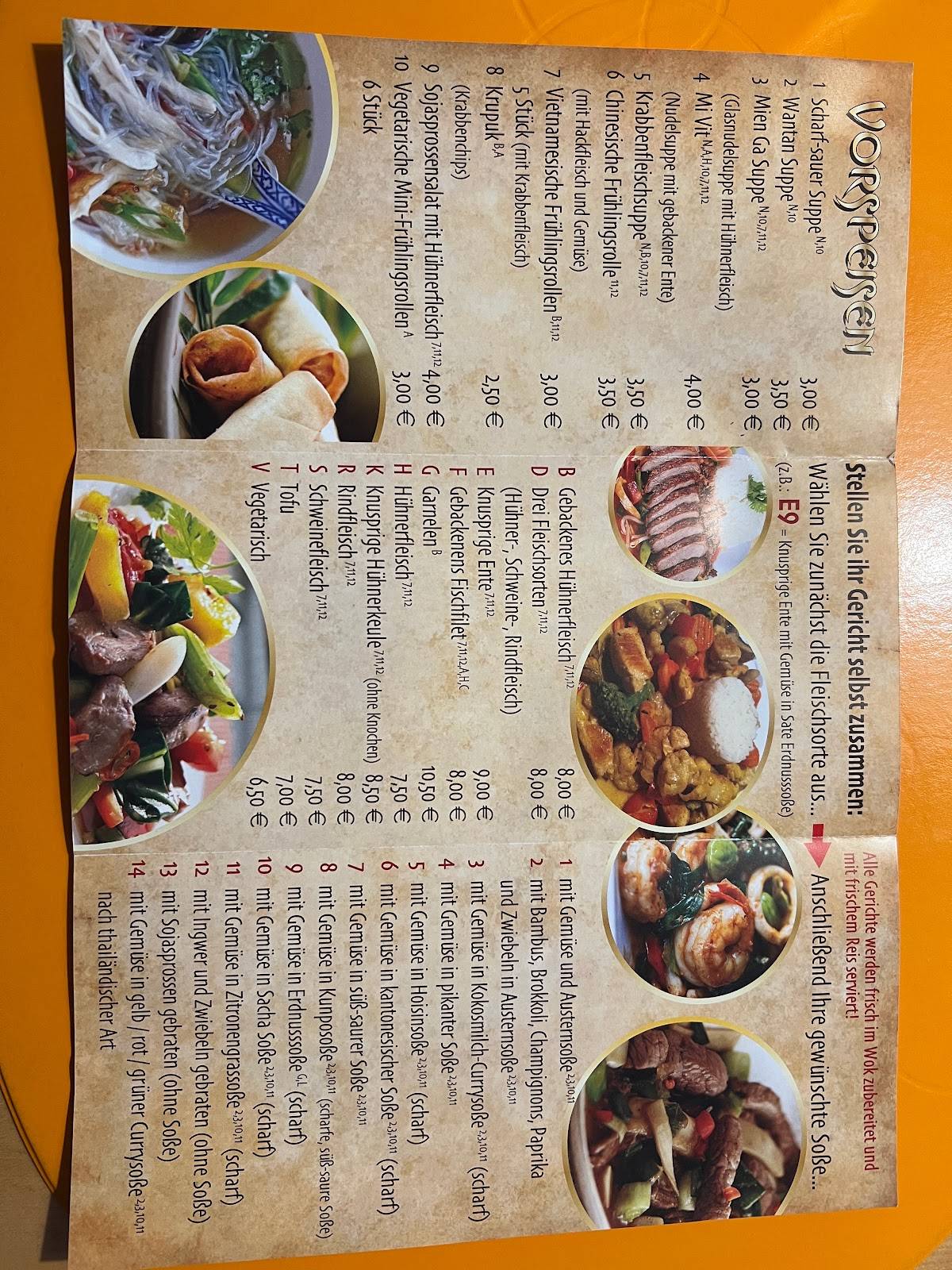 Speisekarte von Asia Imbiss Cuu Long fast Food, Augsburg