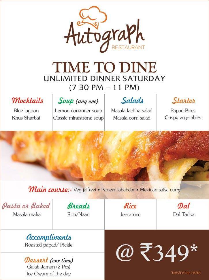 Menu at Autograph Restaurant, Ahmedabad