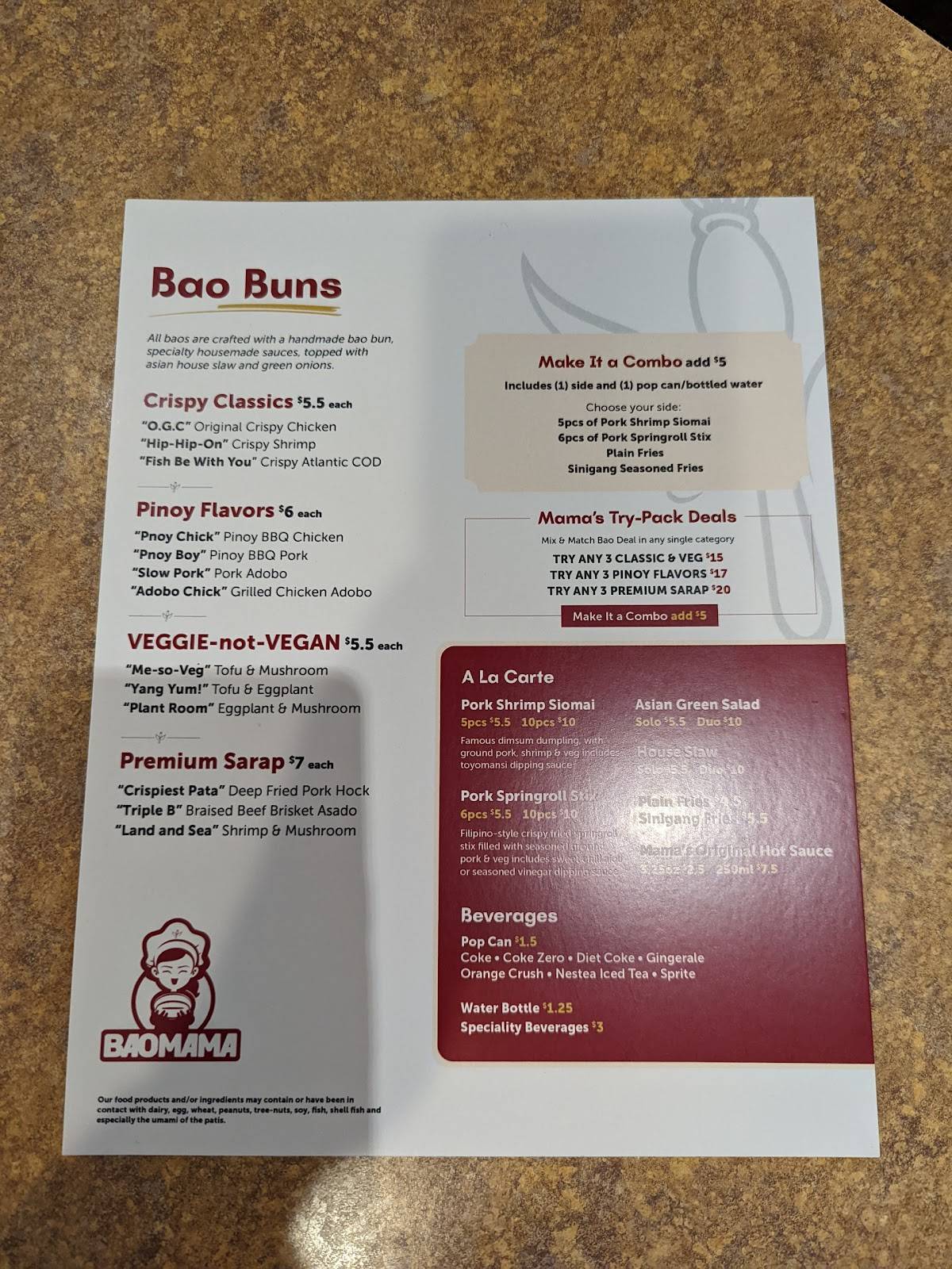 Menu at BAO MAMA - Ghost Kitchen & Catering restaurant, Toronto ...