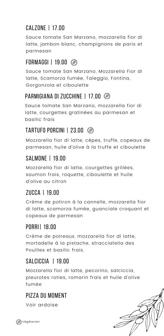 Menu au Le Barbuto, Strasbourg