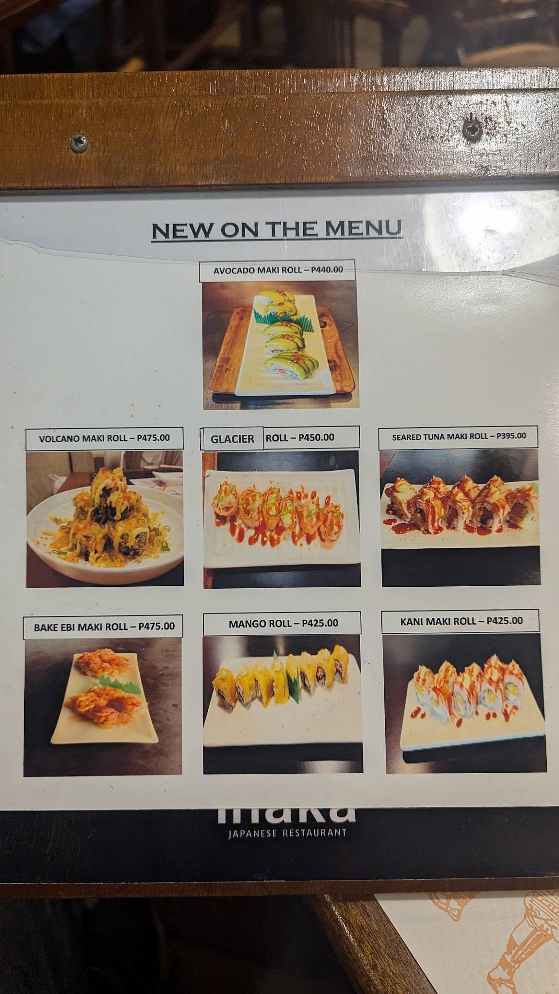 Menu at Inaka Restaurant and Sushi Bar, Bacolod, MXM4+789
