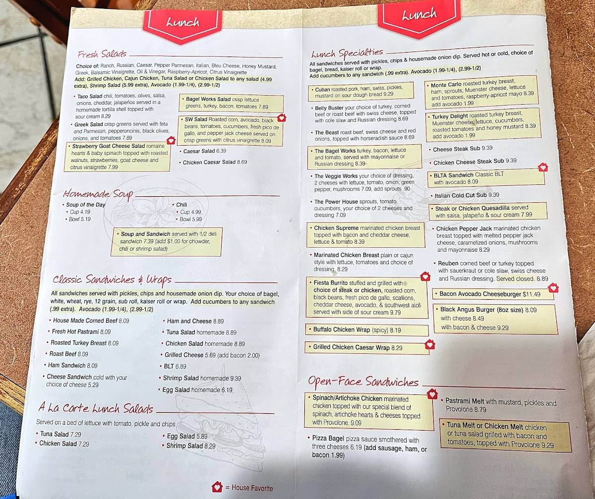 Menu at Bagel Works of Bel Air cafe, Bel Air