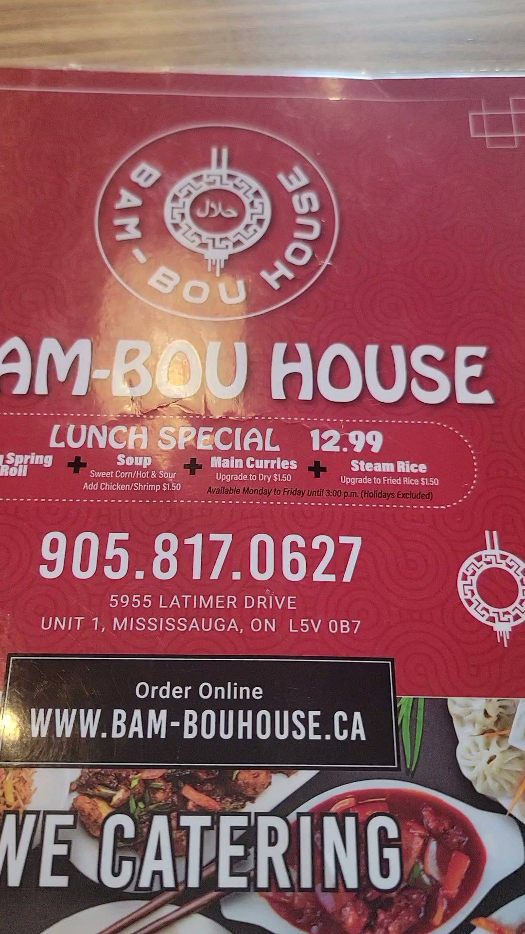 Menu au Bam-Bou House restaurant, Mississauga