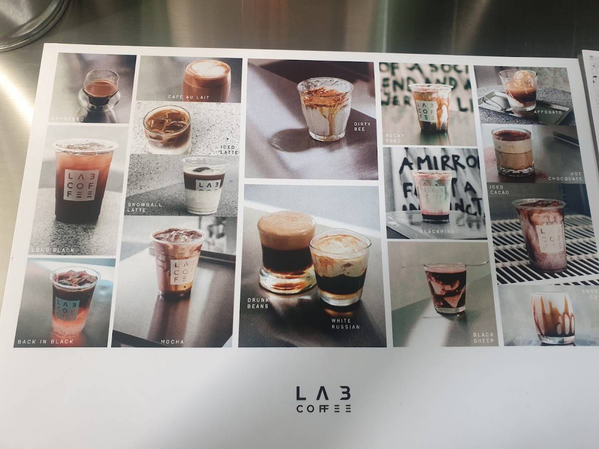 Carta de LAB COFFEE x PUDDING LAB CAFE, Bangkok