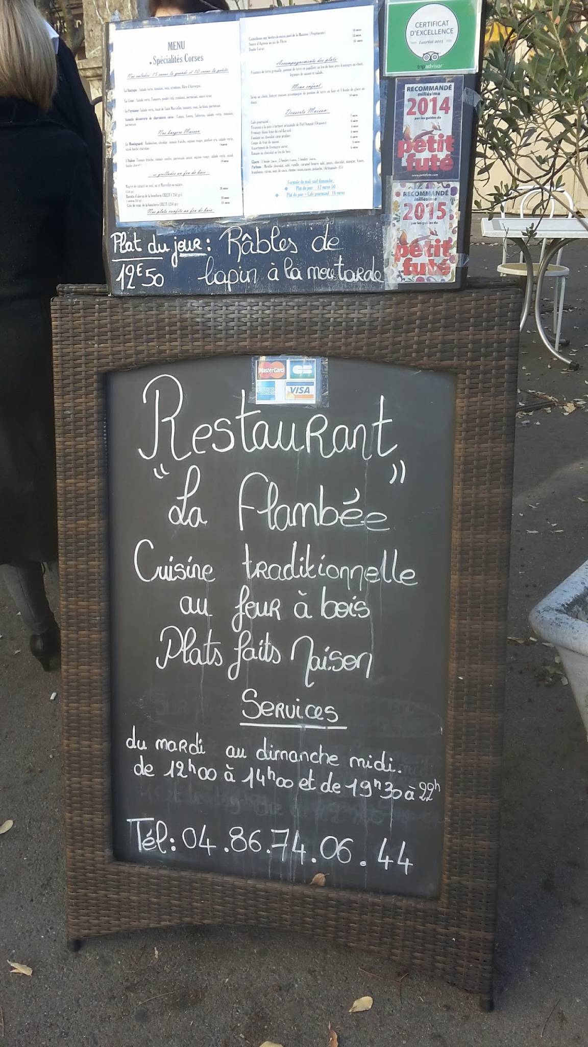 Carta de Bar Le XV, Oraison