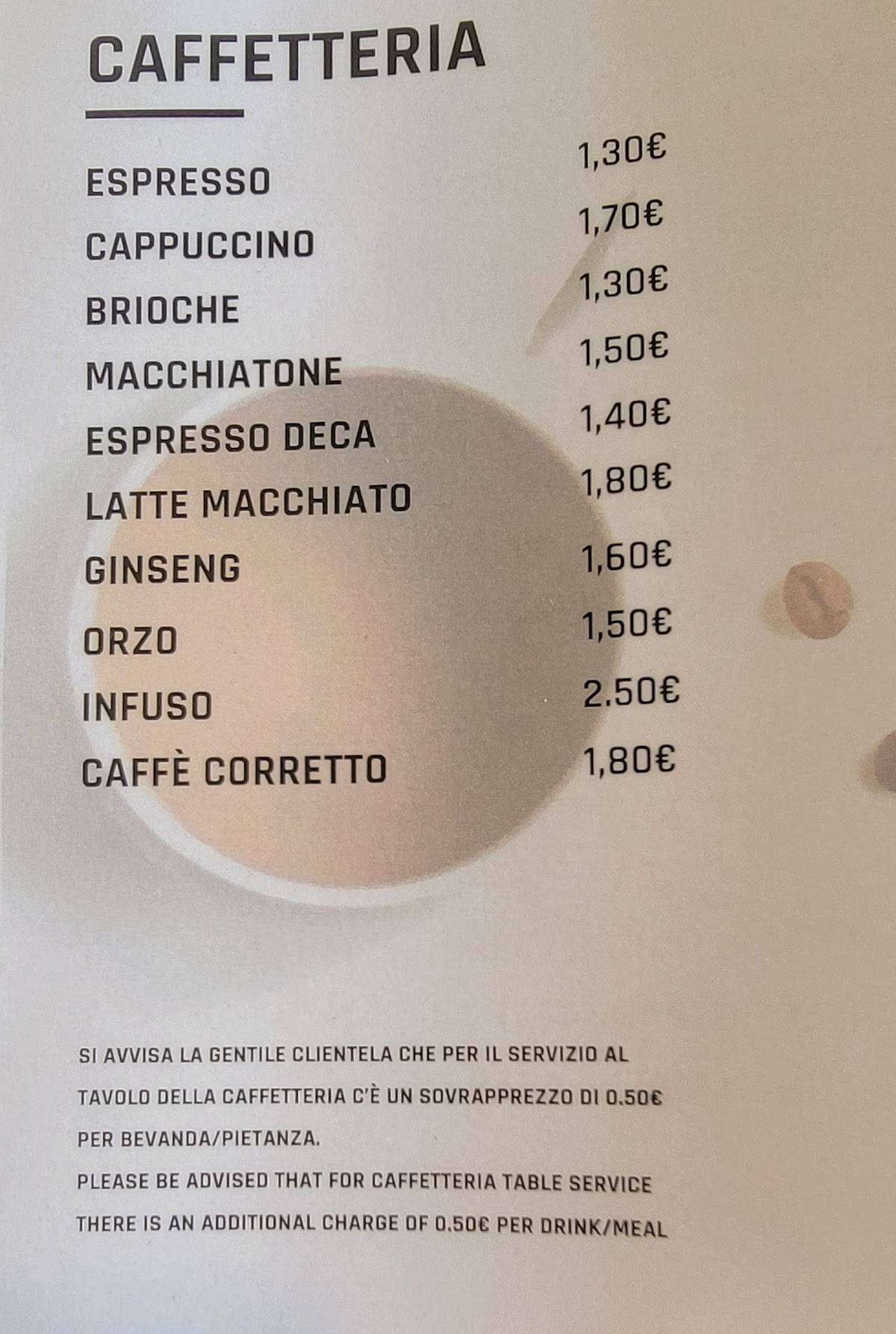 Menu at Bar Ristorante Da Mario, Venice, Via Triestina