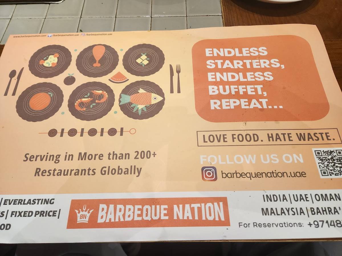 Menu at Barbeque Nation - Dalma Mall, Abu Dhabi, No GR 003