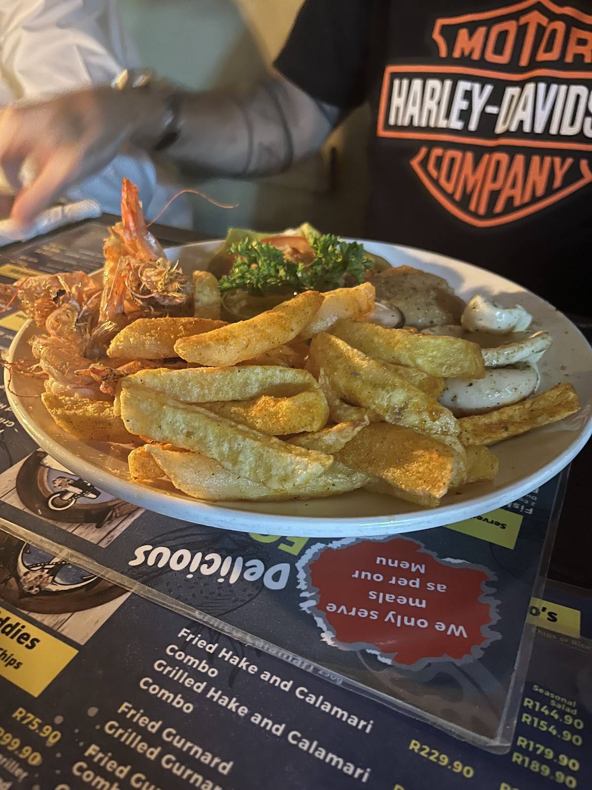 Menu at Barnacles Restaurant, Port Elizabeth
