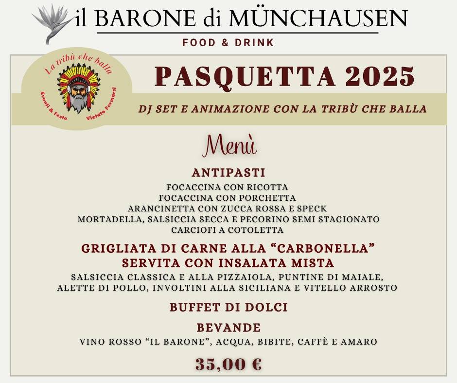 Menu da IL BARONE DI MÜNCHAUSEN, Casteldaccia