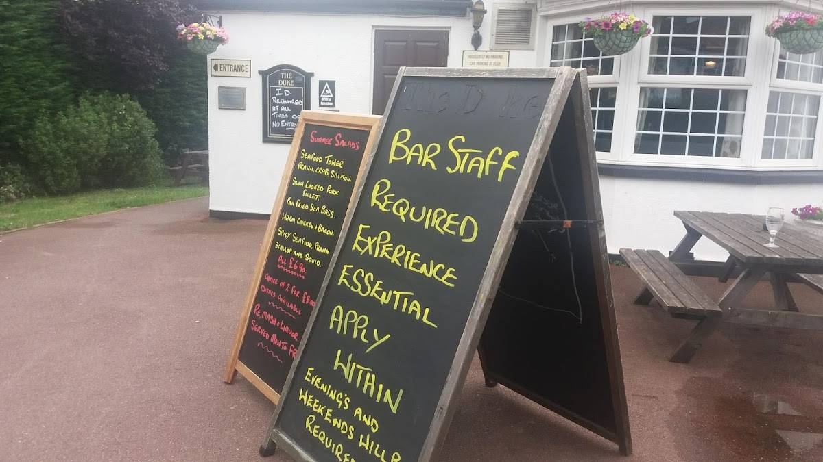 Menu at The Duke pub & bar, Wickford