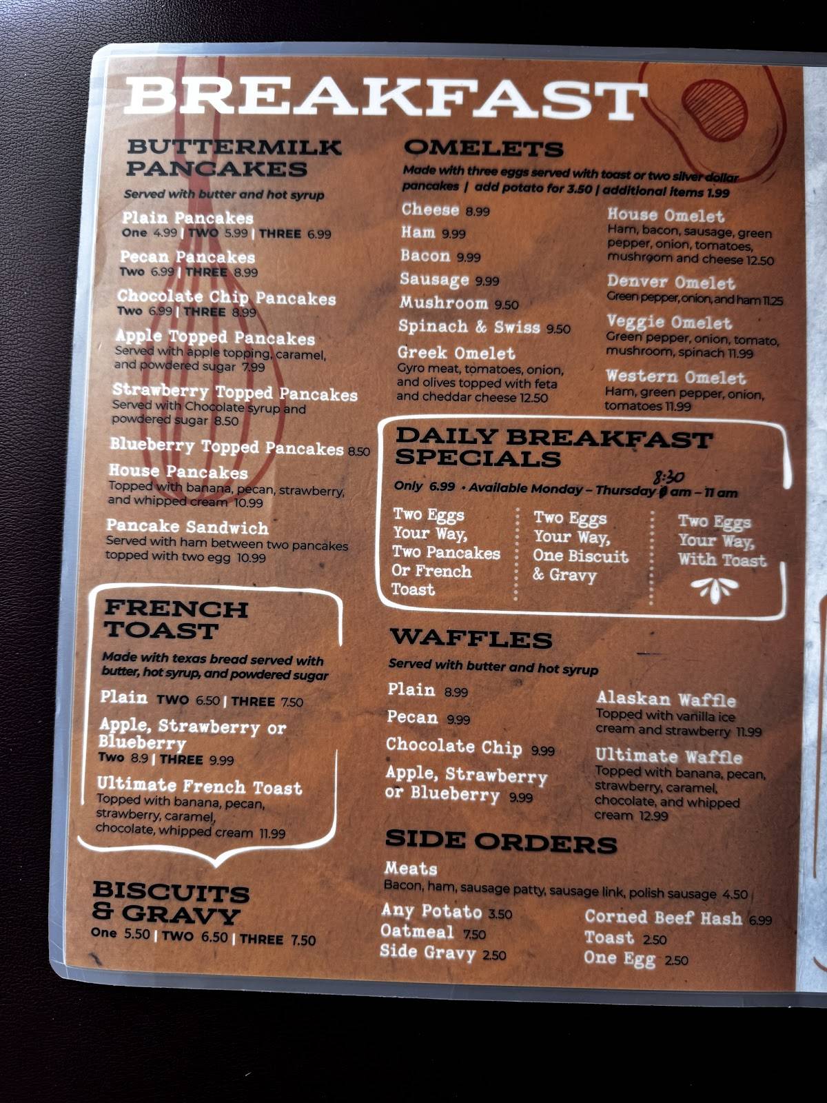 Menu at Bates City Diner BBQ, Bates City, 204 Old Hwy 40
