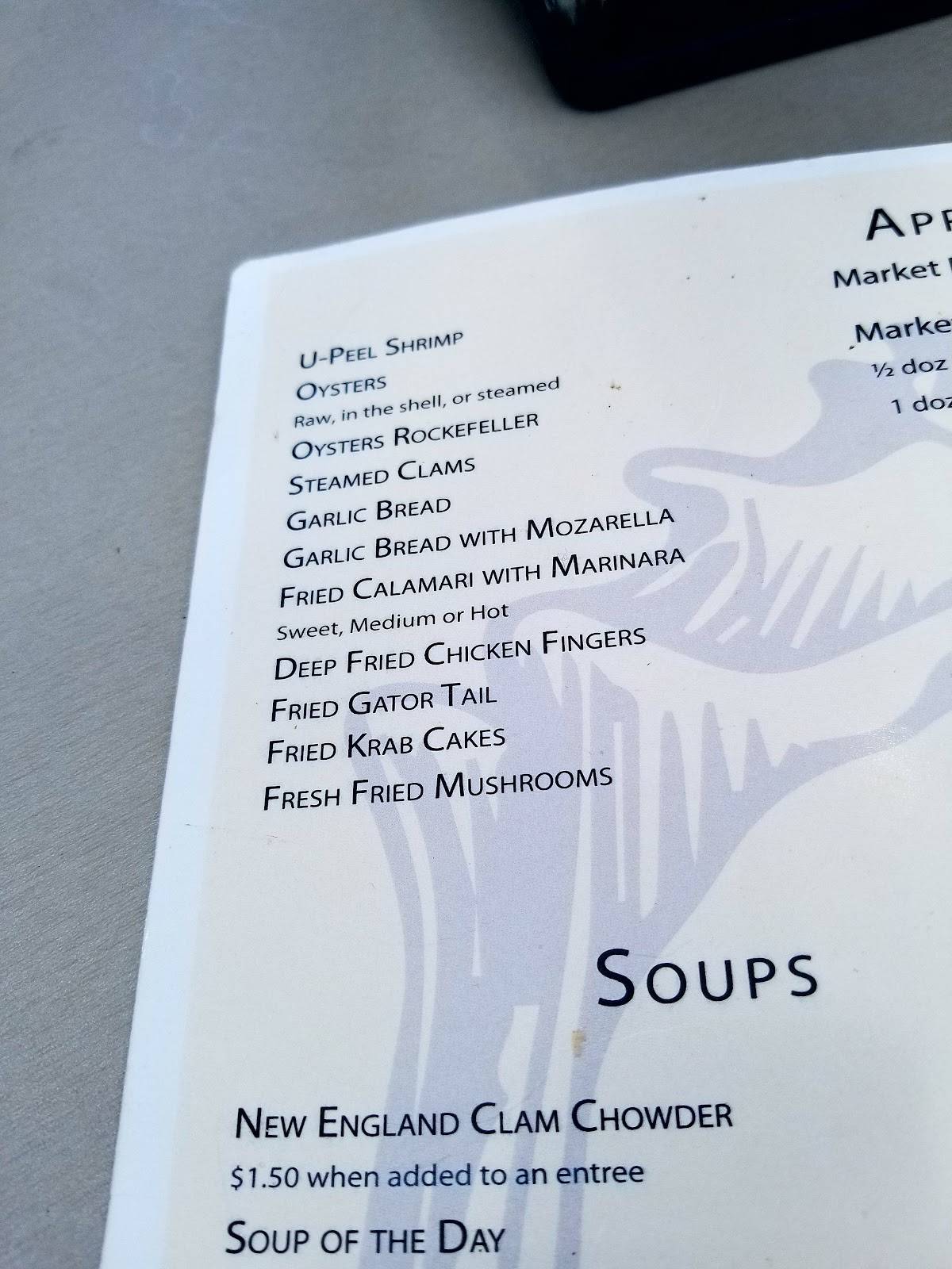 Menu at Bayport Inn pub & bar, Bayport, Cortez Blvd