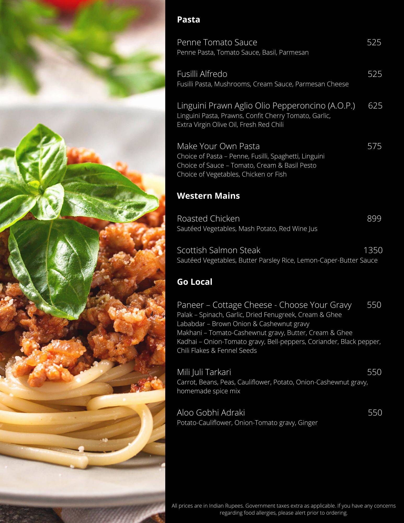 Menu at M Cafe - Bengaluru Marriott Hotel Whitefield, Bengaluru