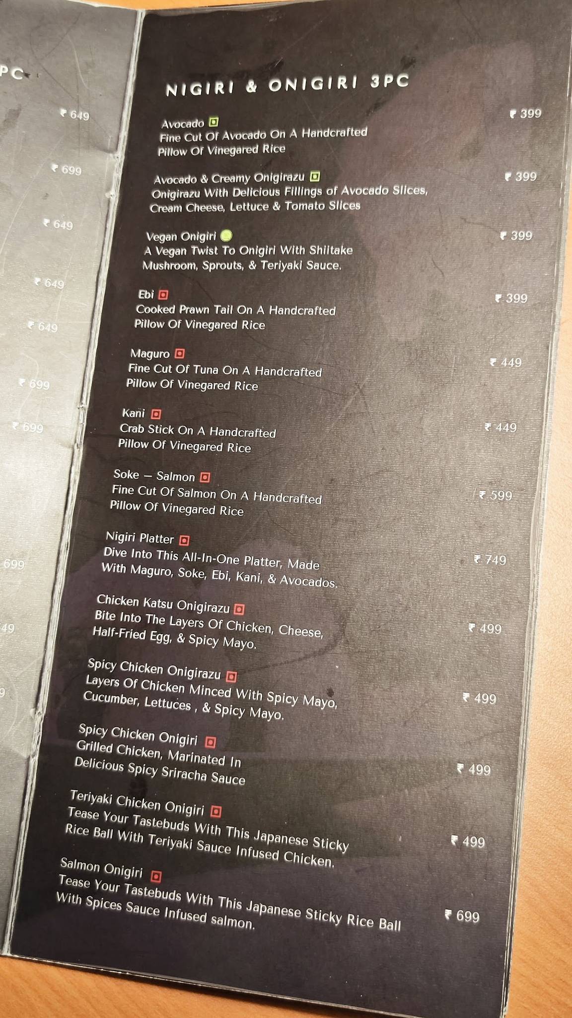 Menu at Saiko Sushi House, Bengaluru, 363