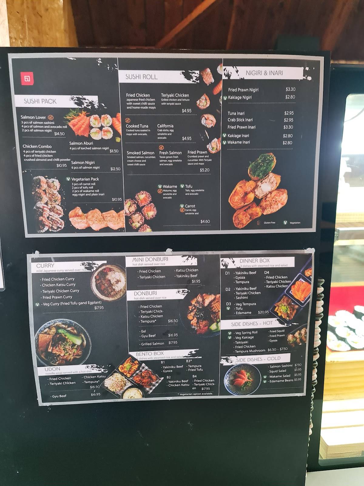 Menu at Bento Box restaurant, Devonport, 32 Stewart St