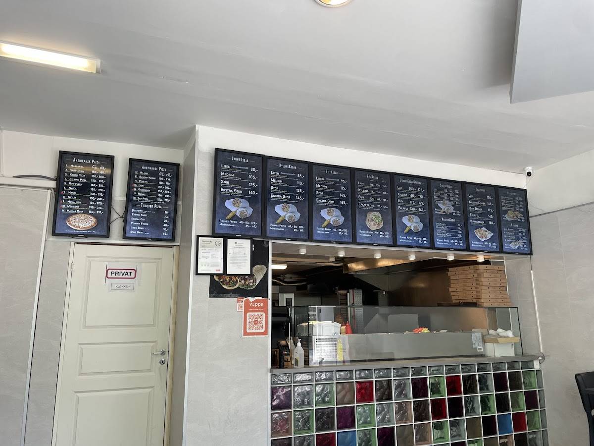 Menu at Bergen Kebab restaurant, Bergen, Chr. Michelsens Gate 9