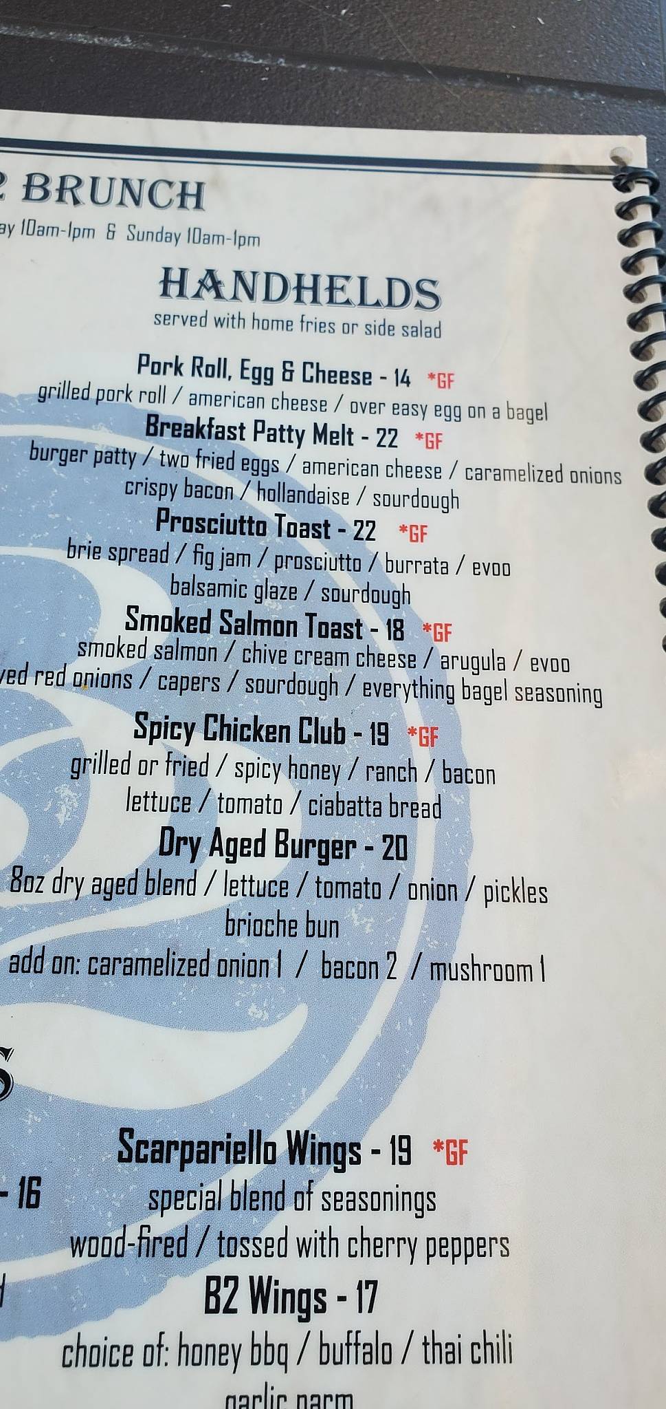 Menu at B2 Bistro + Bar, Berkeley Township