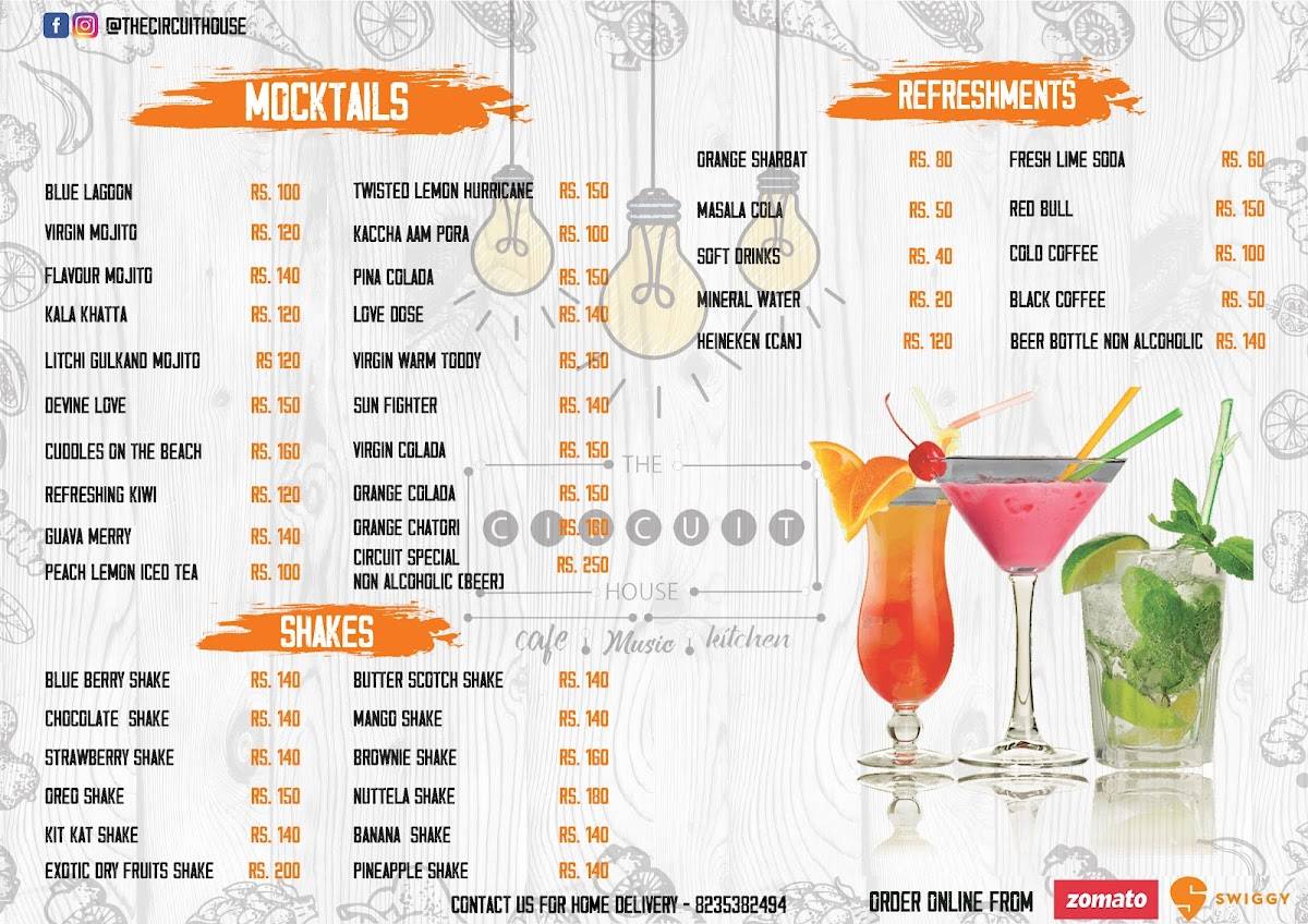 Menu at Tamasha, Bhagalpur