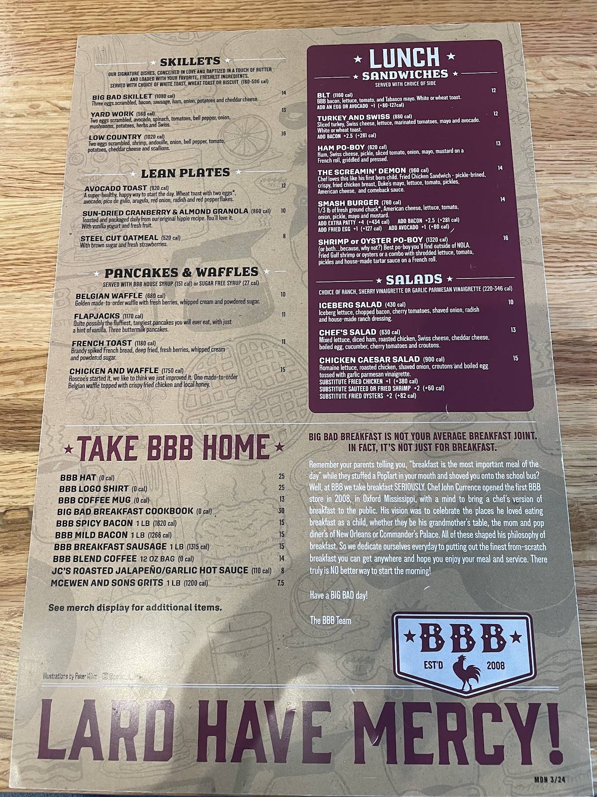 Menu at Big Bad Breakfast - Madison restaurant, Madison