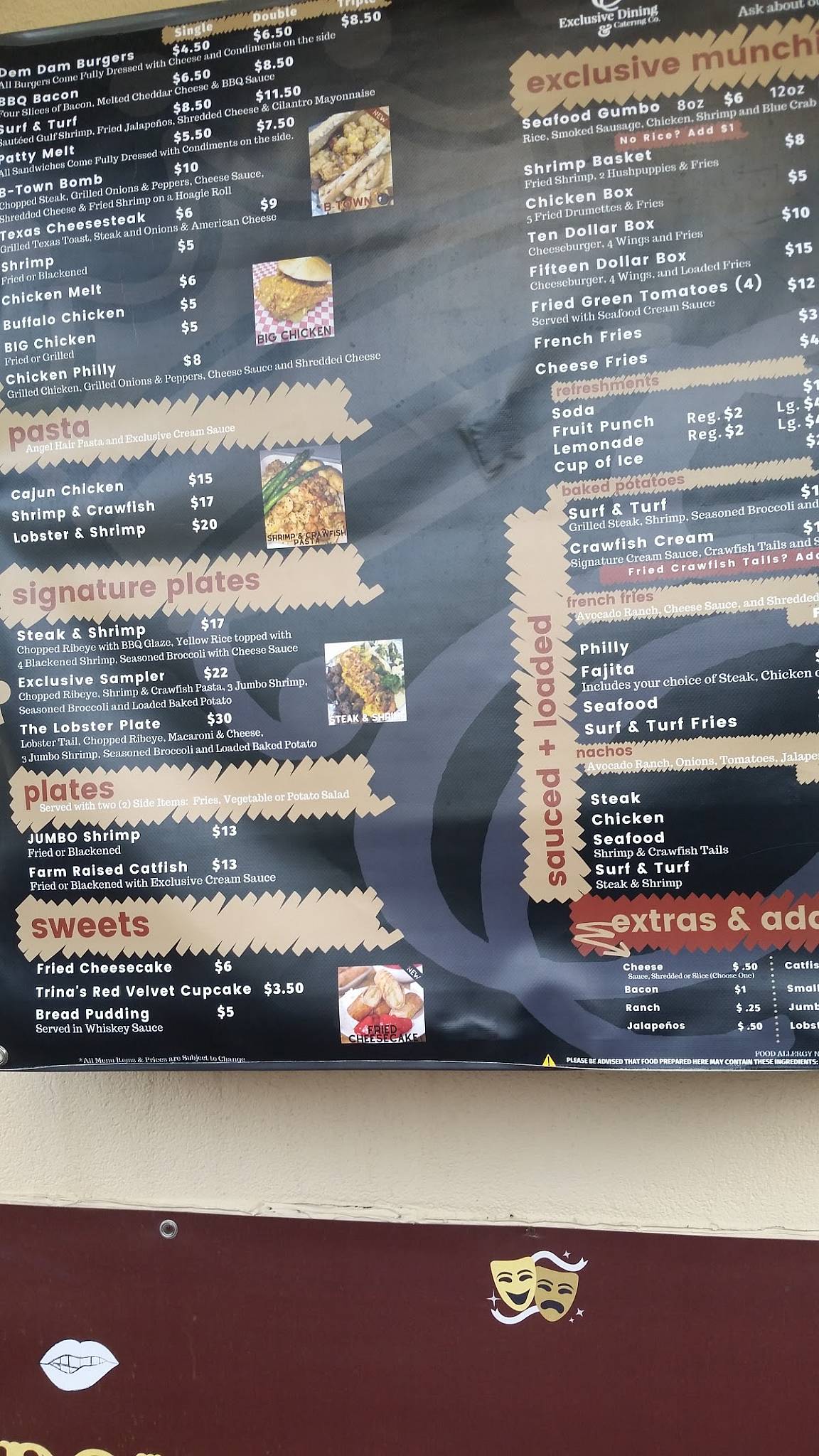Menu at Dem Dam Burgers - Biloxi, Ms restaurant, Biloxi