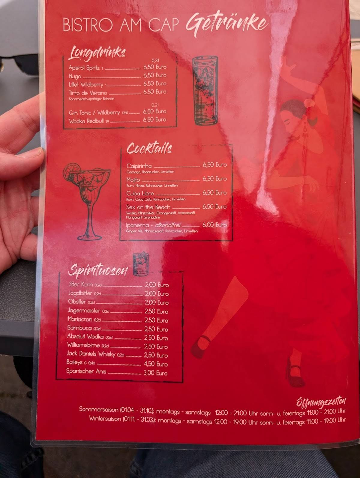 Speisekarte von Bistro am Cap restaurant, Baesweiler