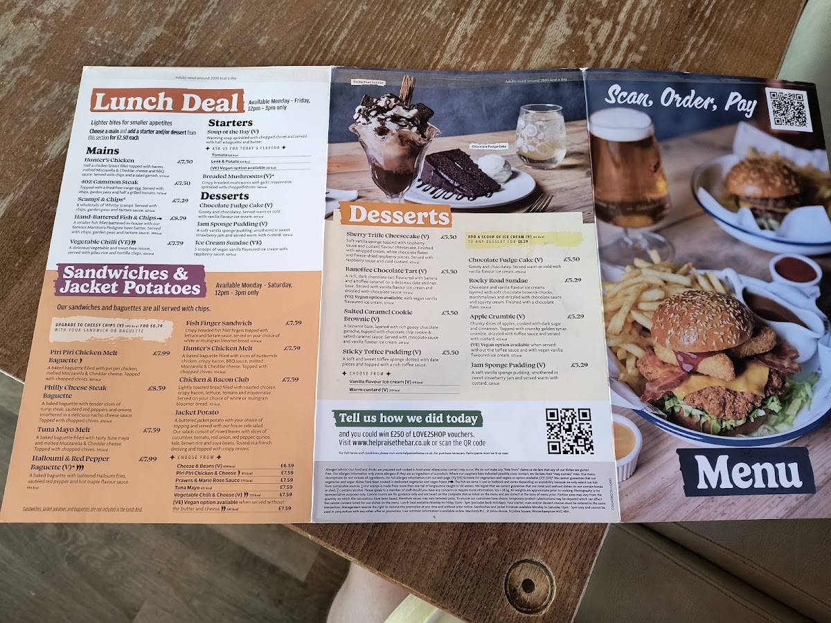 Menu at Black Boy pub & bar, Southgate