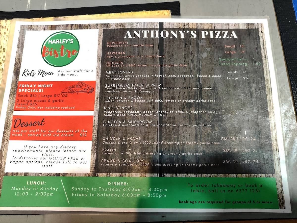 Menu at Black stump Hotel pub & bar, Coolah