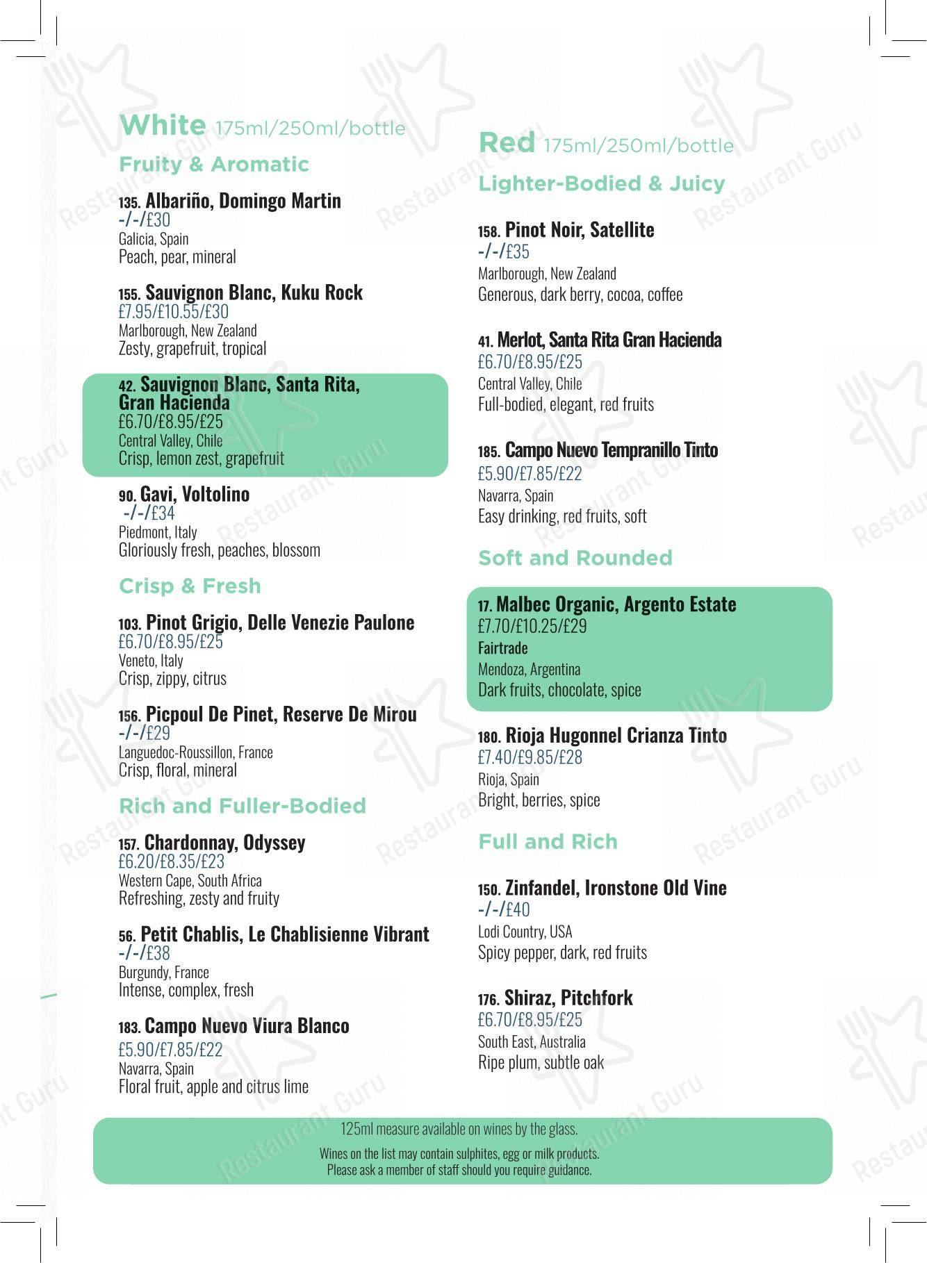 Menu at Bleeding Wolf, Scholar Green pub & bar, Stoke-on-Trent